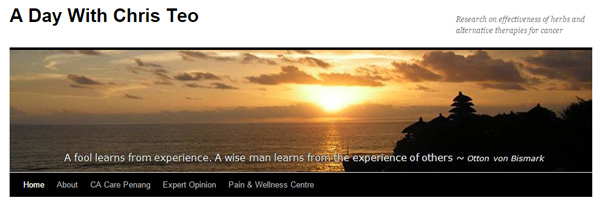 4 A Day with Chris Teo: e-mails from Patients – CANCER STORY